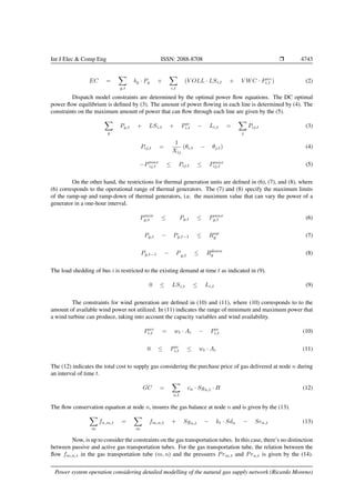 Power system operation considering detailed modelling of the natural ...