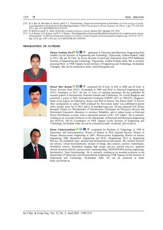 Reliability improvement and loss reduction in radial distribution ...