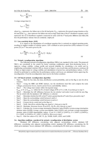 Reliability improvement and loss reduction in radial distribution system with network ...