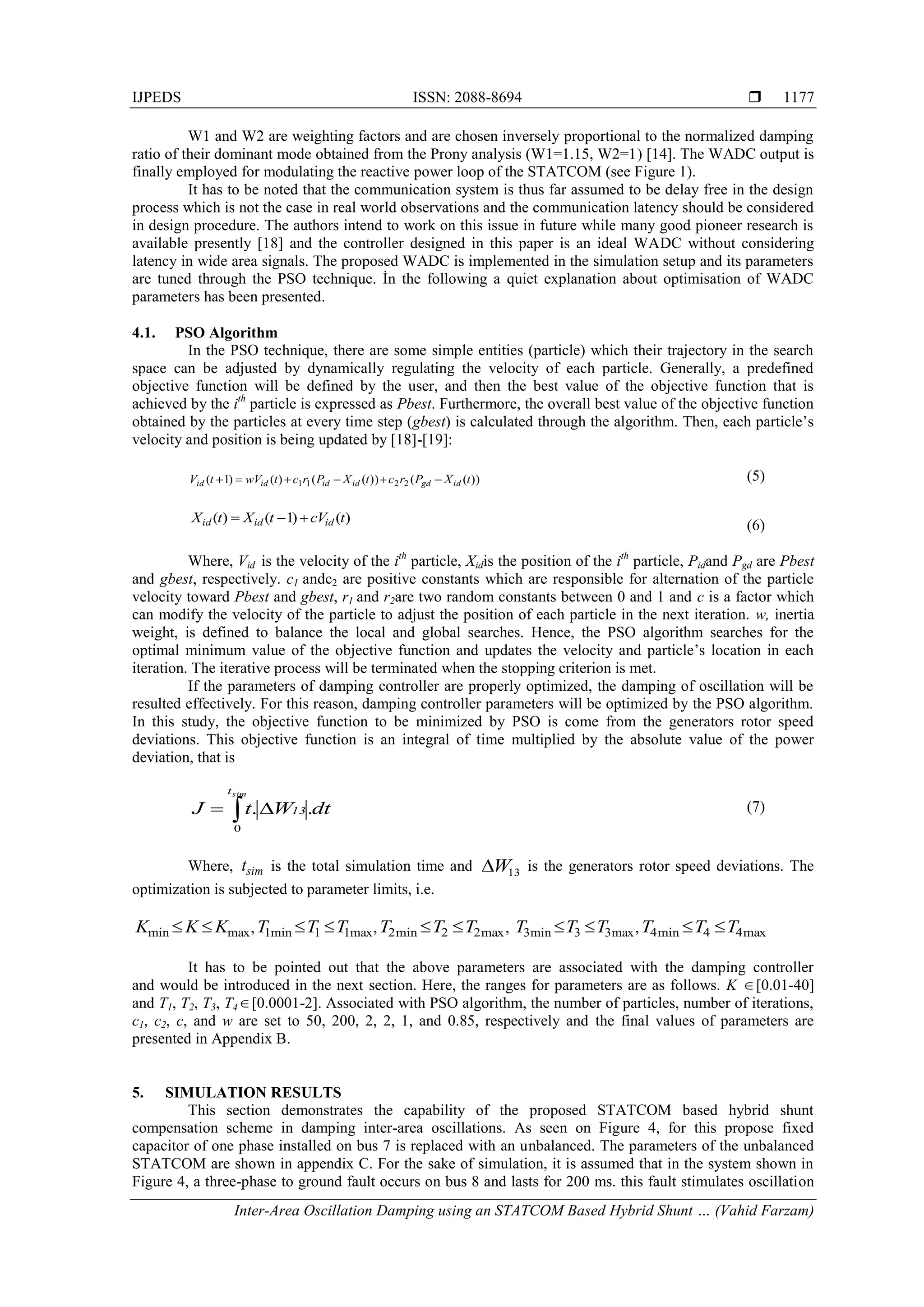 Inter-Area Oscillation Damping using an STATCOM Based Hybrid Shunt ...