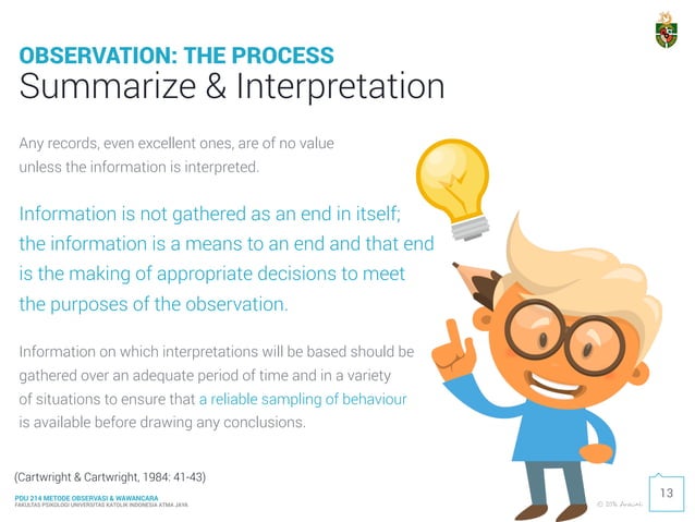PDU 214 Methods of Observation & Interviewing: Observation - Methods ...