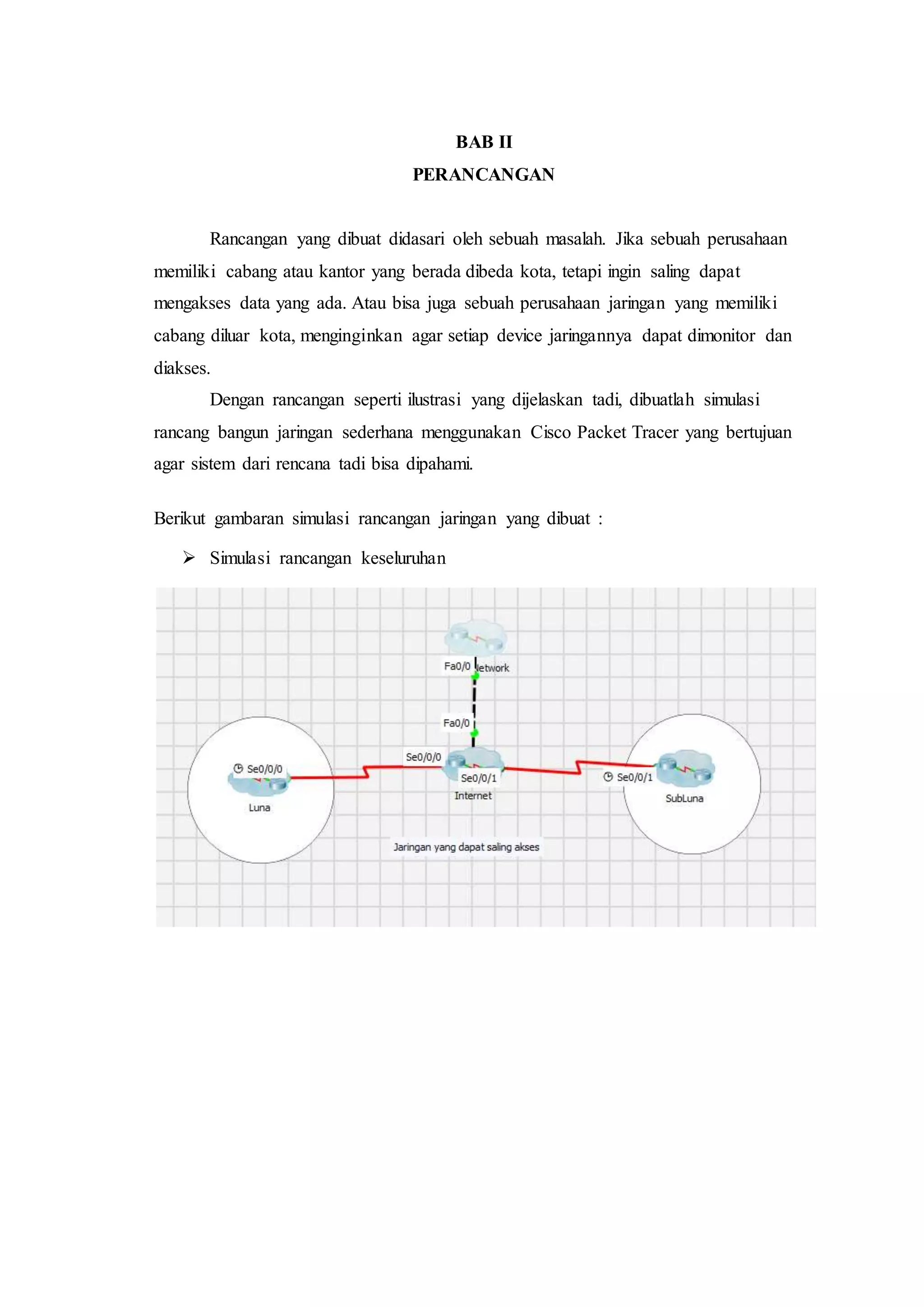 Simulasi Jaringan Intranet - Cisco Packet Tracer | PDF