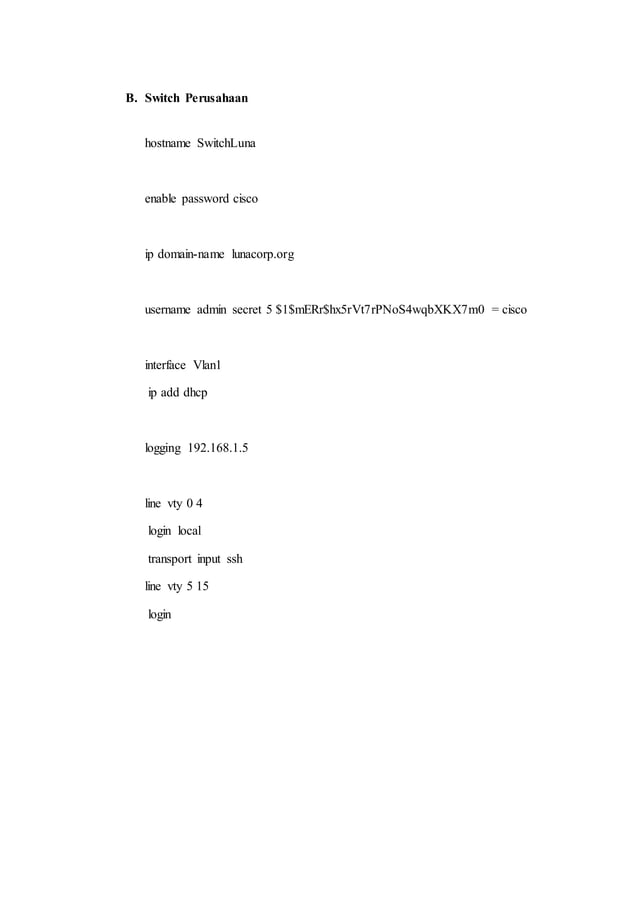 Simulasi Jaringan Intranet - Cisco Packet Tracer | PDF