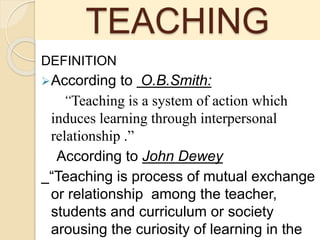 1516concept of teaching | PPTX | Education