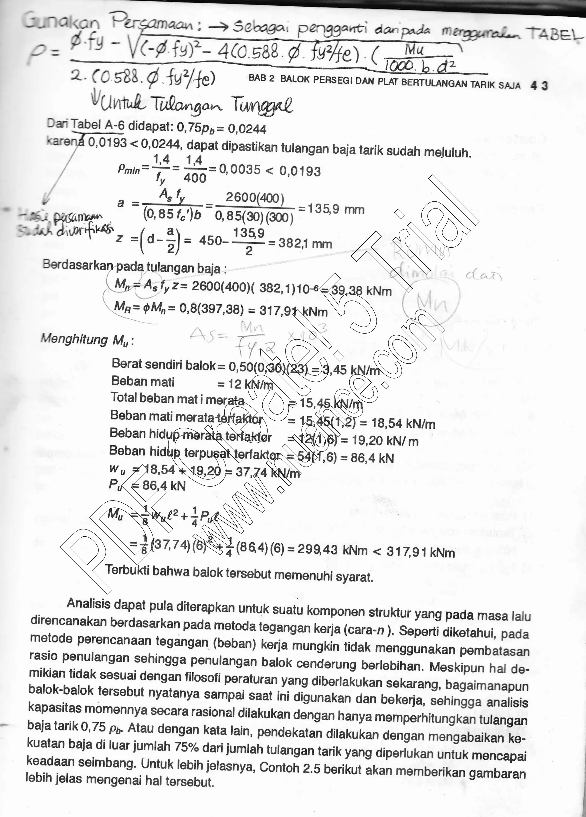 Contoh penyelesaian soal uas beton ii | PDF