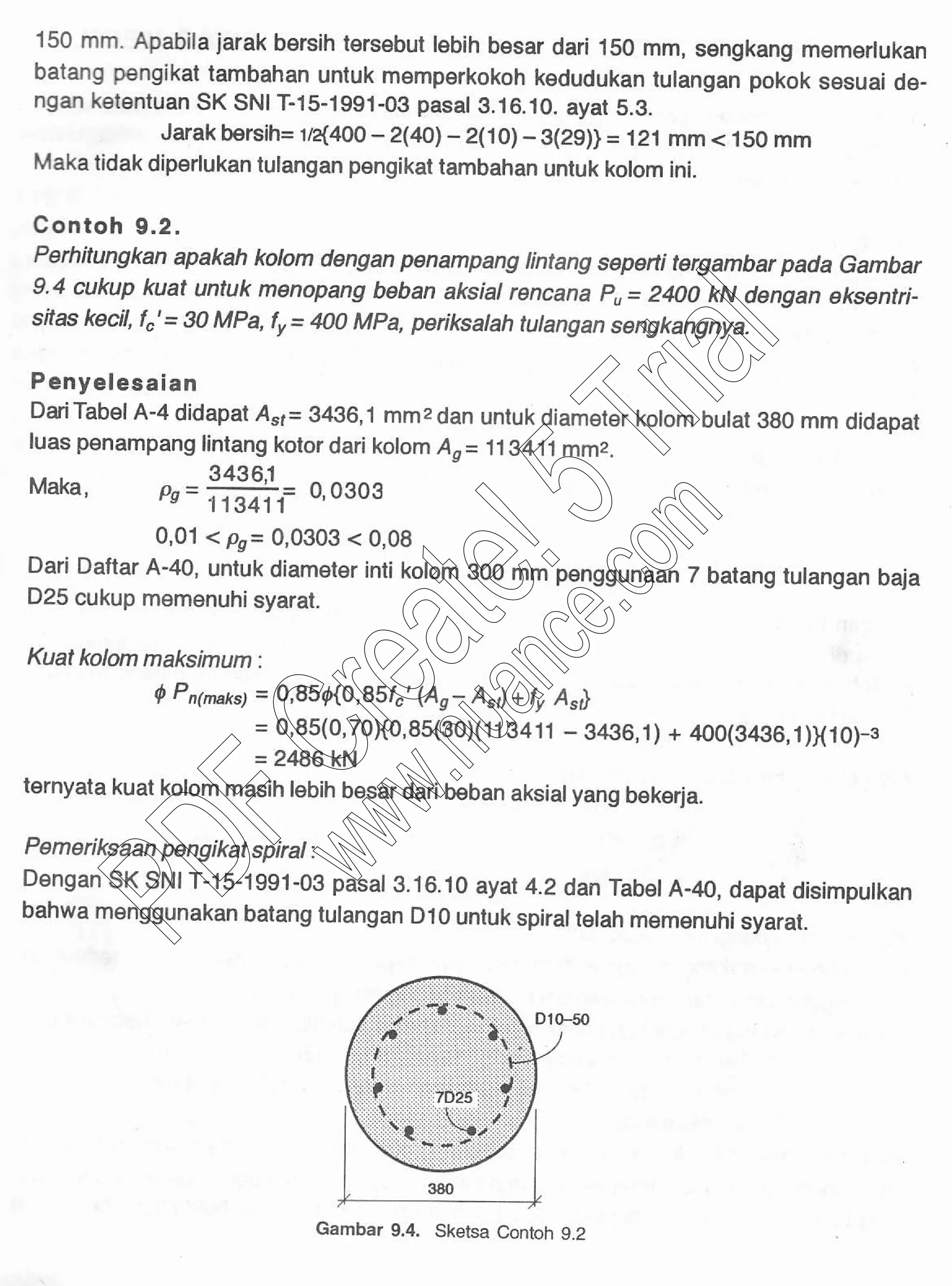 Contoh penyelesaian soal uas beton ii | PDF