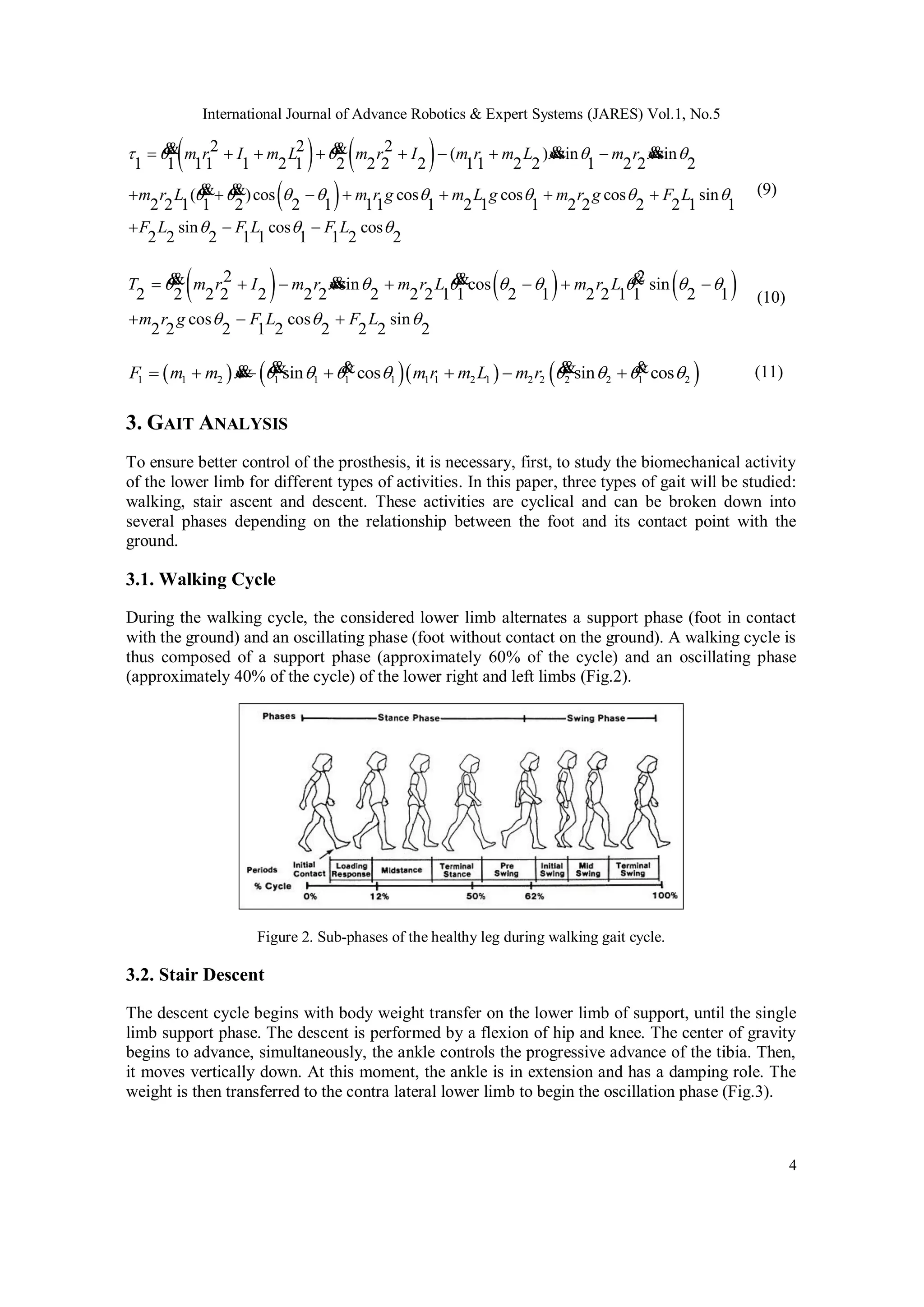 DEVELOPEMENT OF GAIT GENERATION SYSTEM FOR A LOWER LIMB PROSTHESIS USING MEASURED GROUND ...