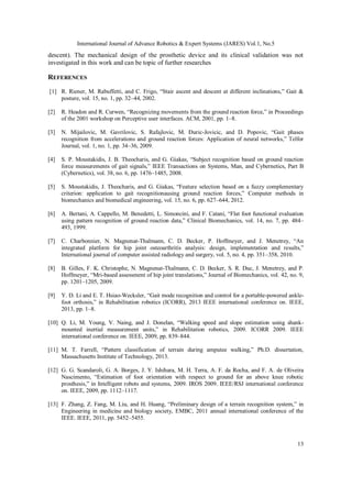 DEVELOPEMENT OF GAIT GENERATION SYSTEM FOR A LOWER LIMB PROSTHESIS USING MEASURED GROUND ...