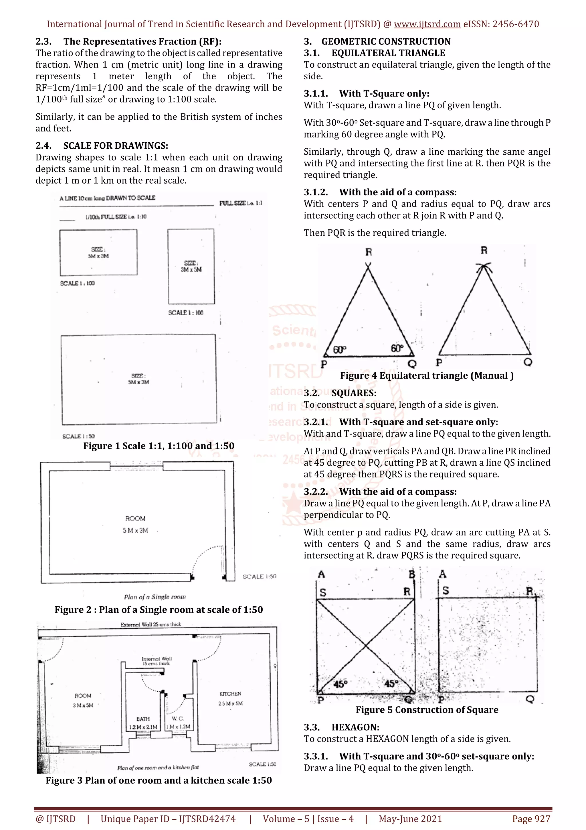 Application of Scale, Projection and Lettering in Architectural Design | PDF | Drawing and ...