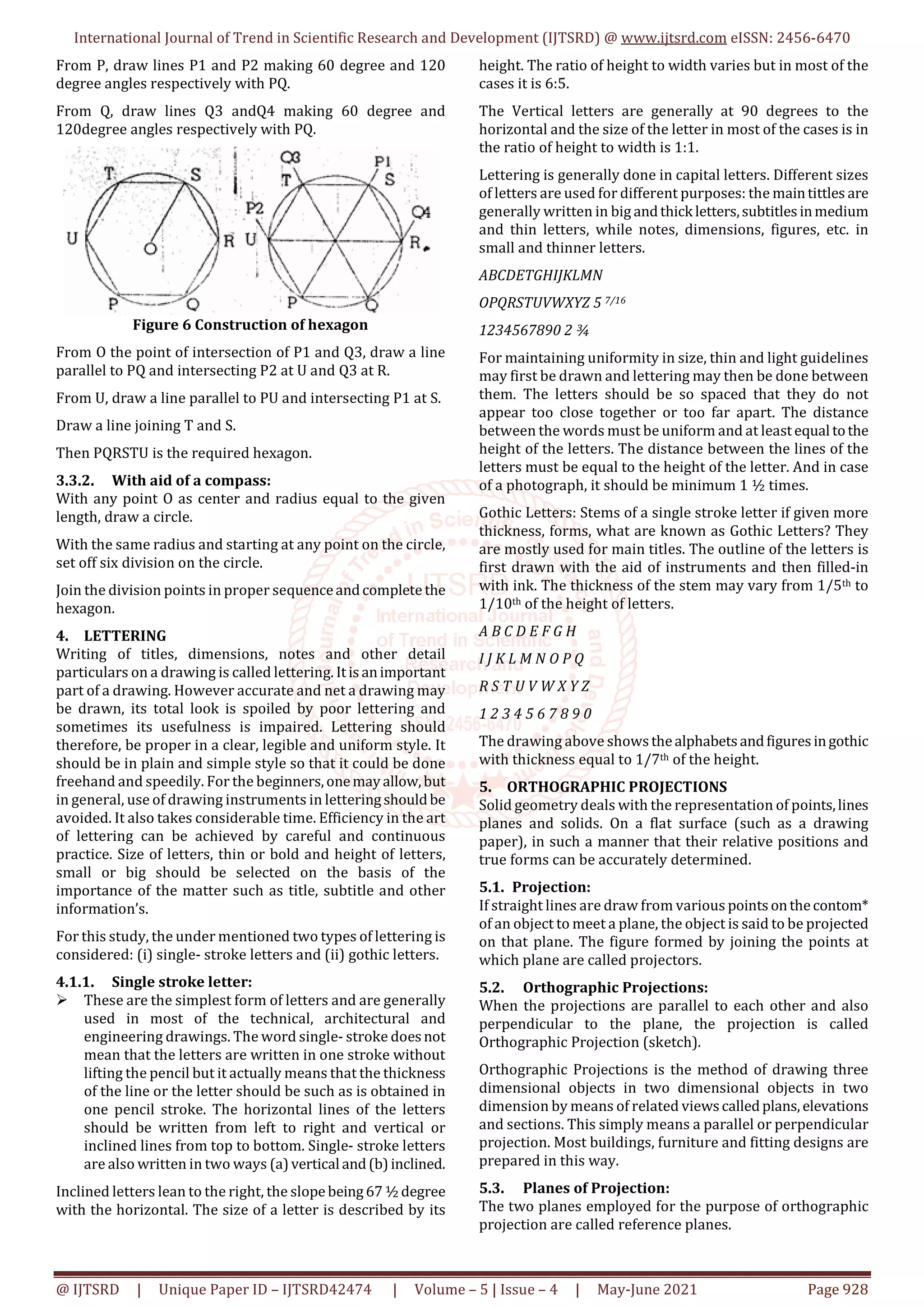 Application of Scale, Projection and Lettering in Architectural Design | PDF | Drawing and ...