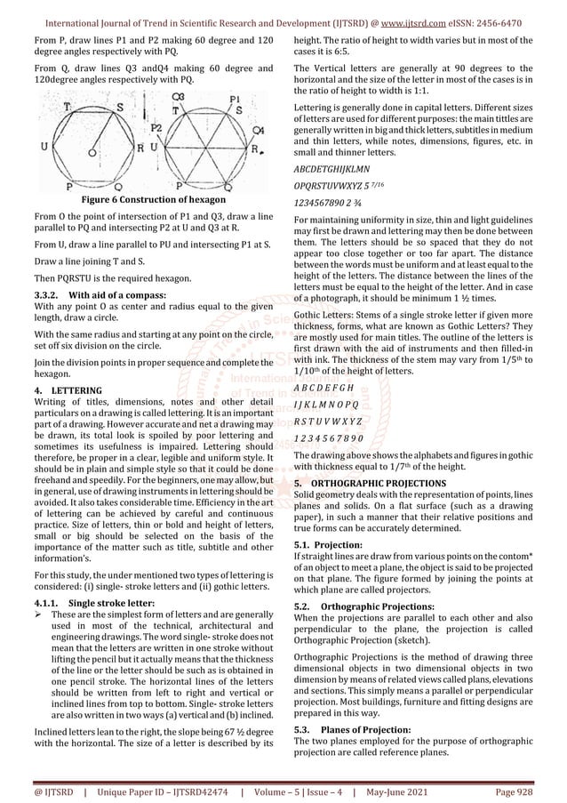 Application of Scale, Projection and Lettering in Architectural Design ...