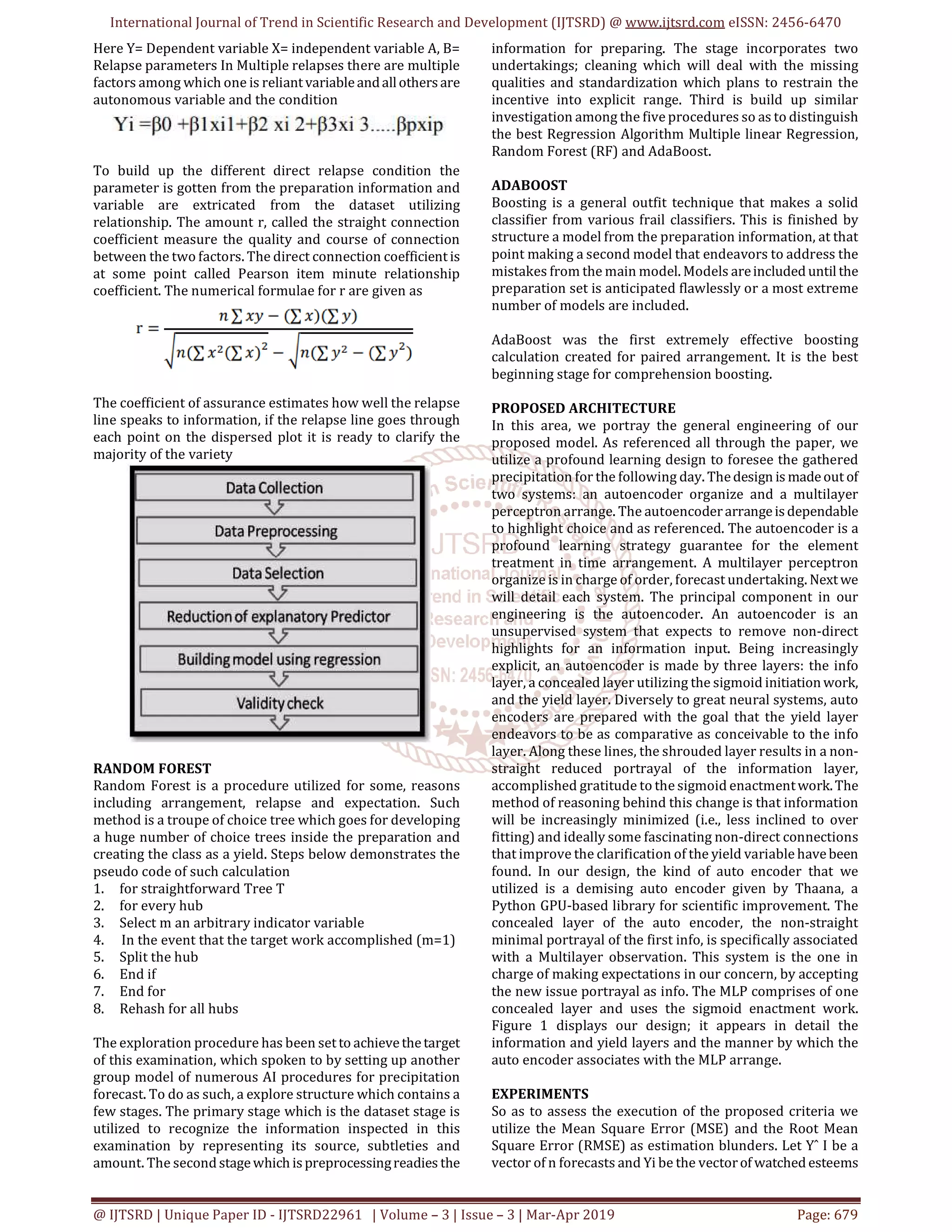 Comparative Study of Machine Learning Algorithms for Rainfall Prediction | PDF