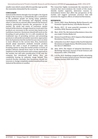 Industrial Revolution and the Market’s Perspective towards the Business ...