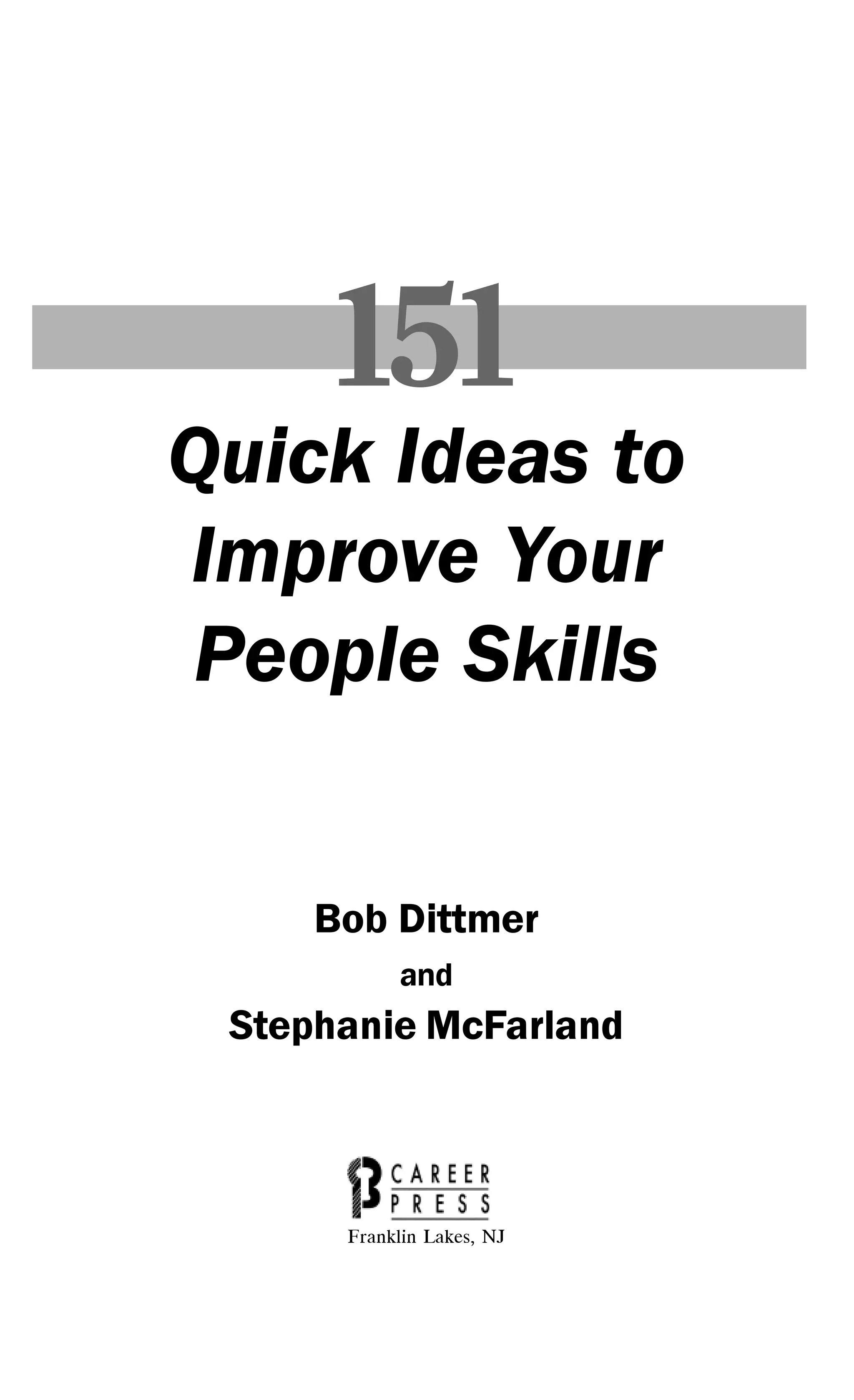 151 quick ideas to improve your people skills | PDF