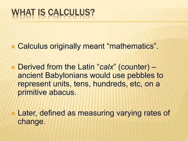 Application of real life in calculus | PPT