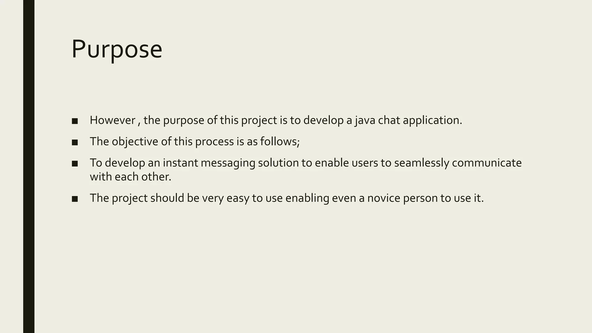 Chat Application - Requirements Analysis & Design | PPTX