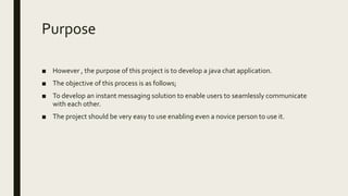 Chat Application - Requirements Analysis & Design | PPTX