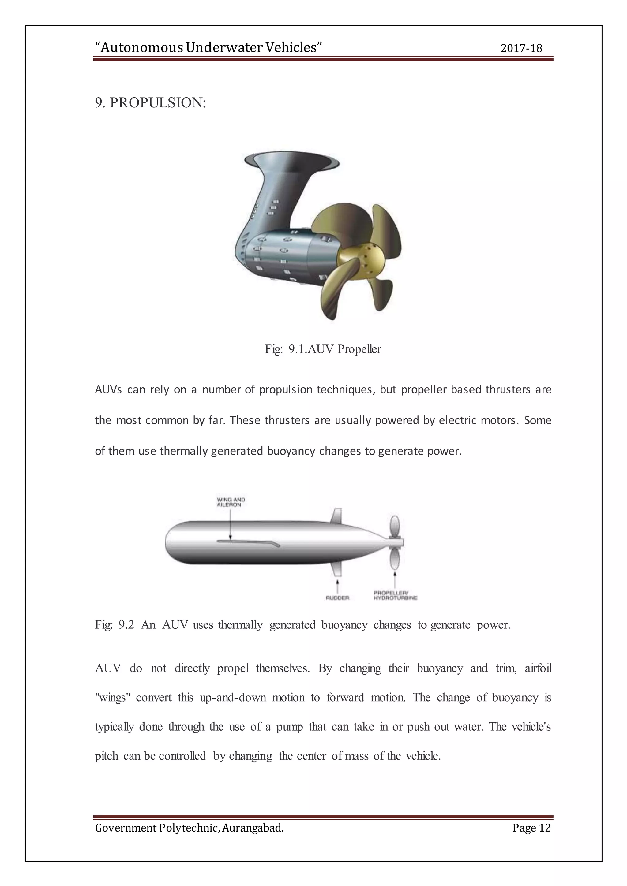 Autonomous underwater vehicles | DOCX