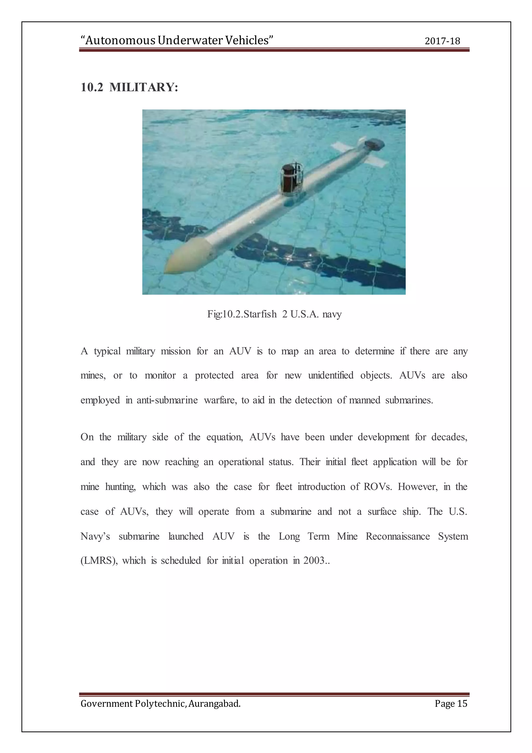 Autonomous underwater vehicles | DOCX