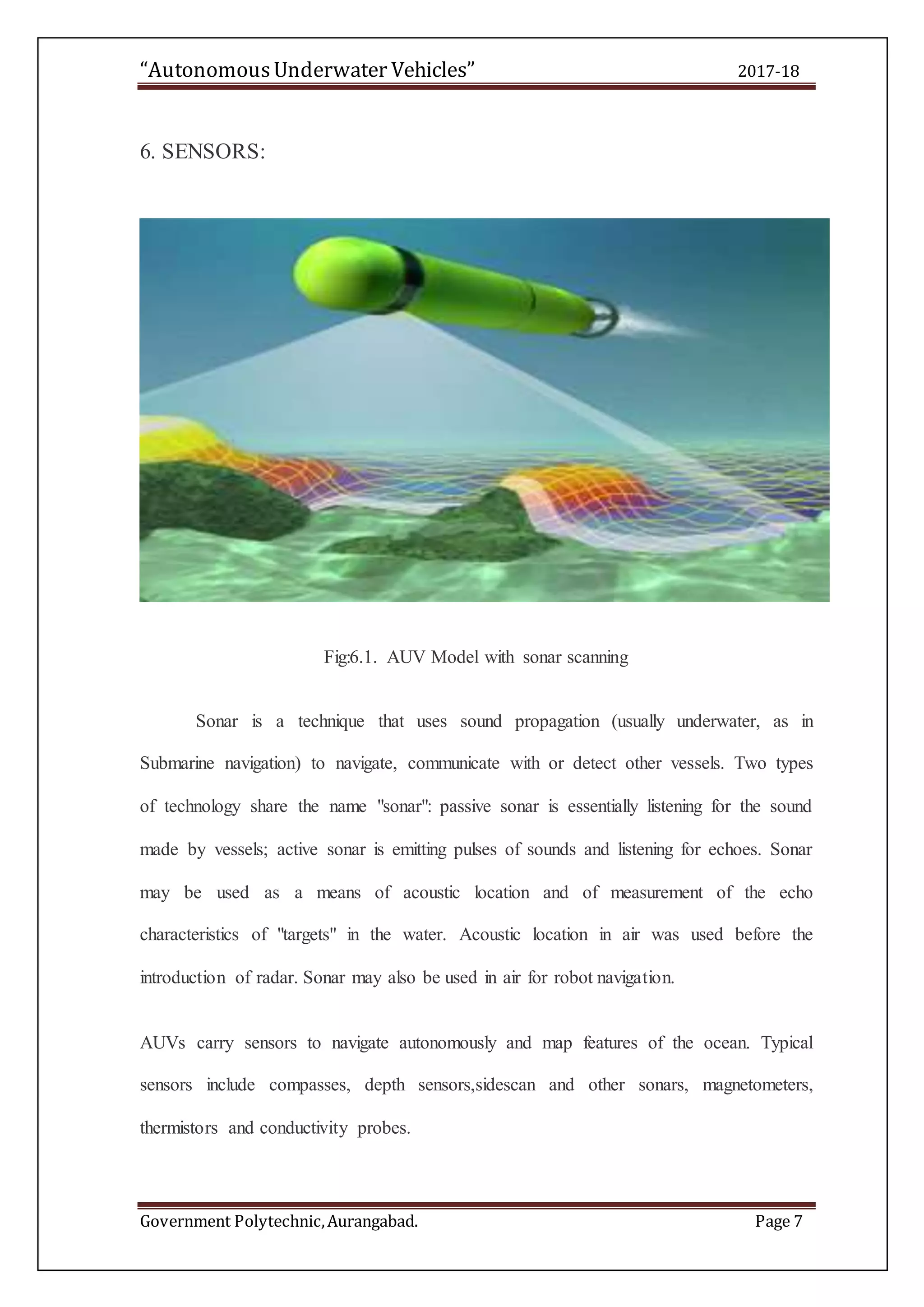 Autonomous underwater vehicles | DOCX
