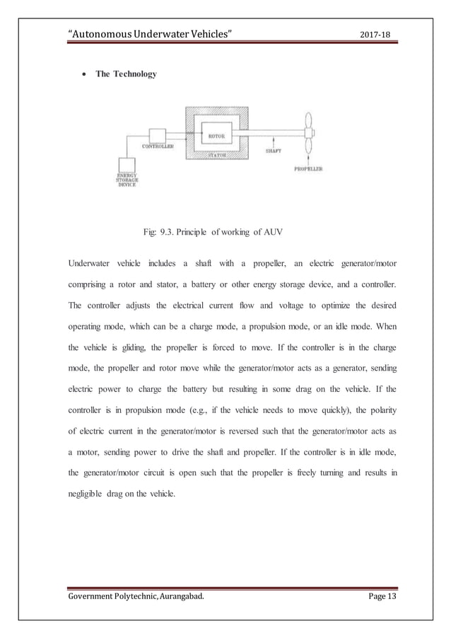 Autonomous underwater vehicles | DOCX