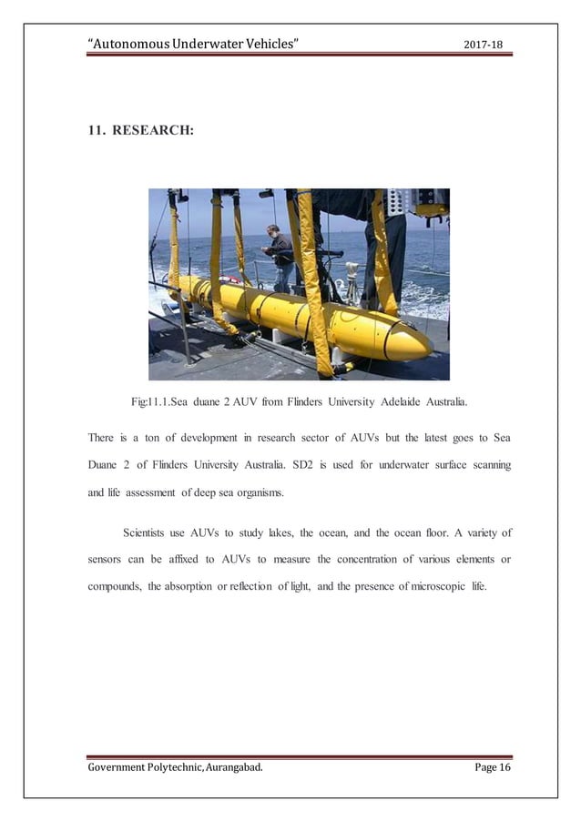 Autonomous underwater vehicles | DOCX