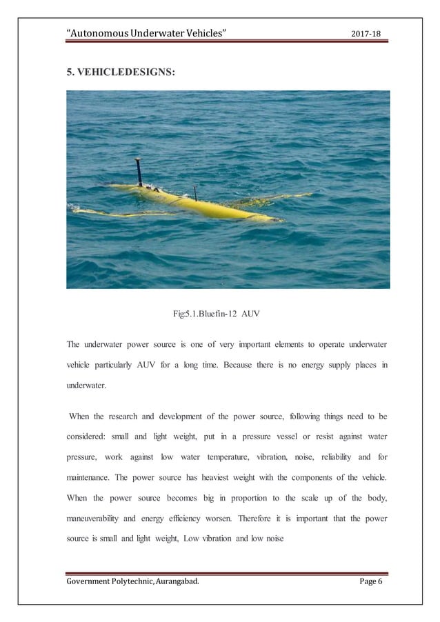 Autonomous underwater vehicles | DOCX