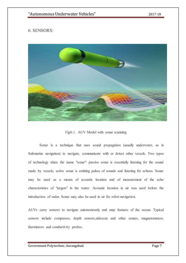 Autonomous underwater vehicles | DOCX