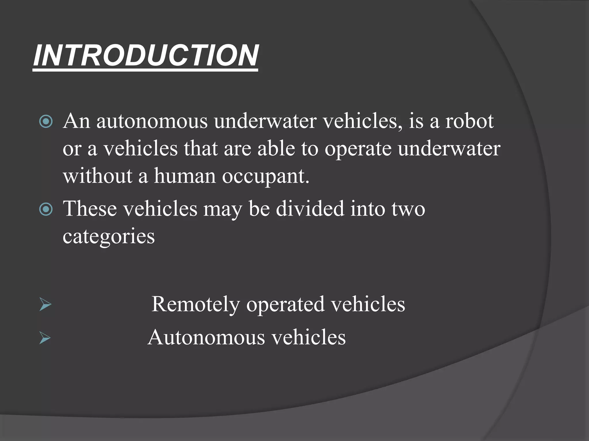 autonomous underwater vehicles | PPTX