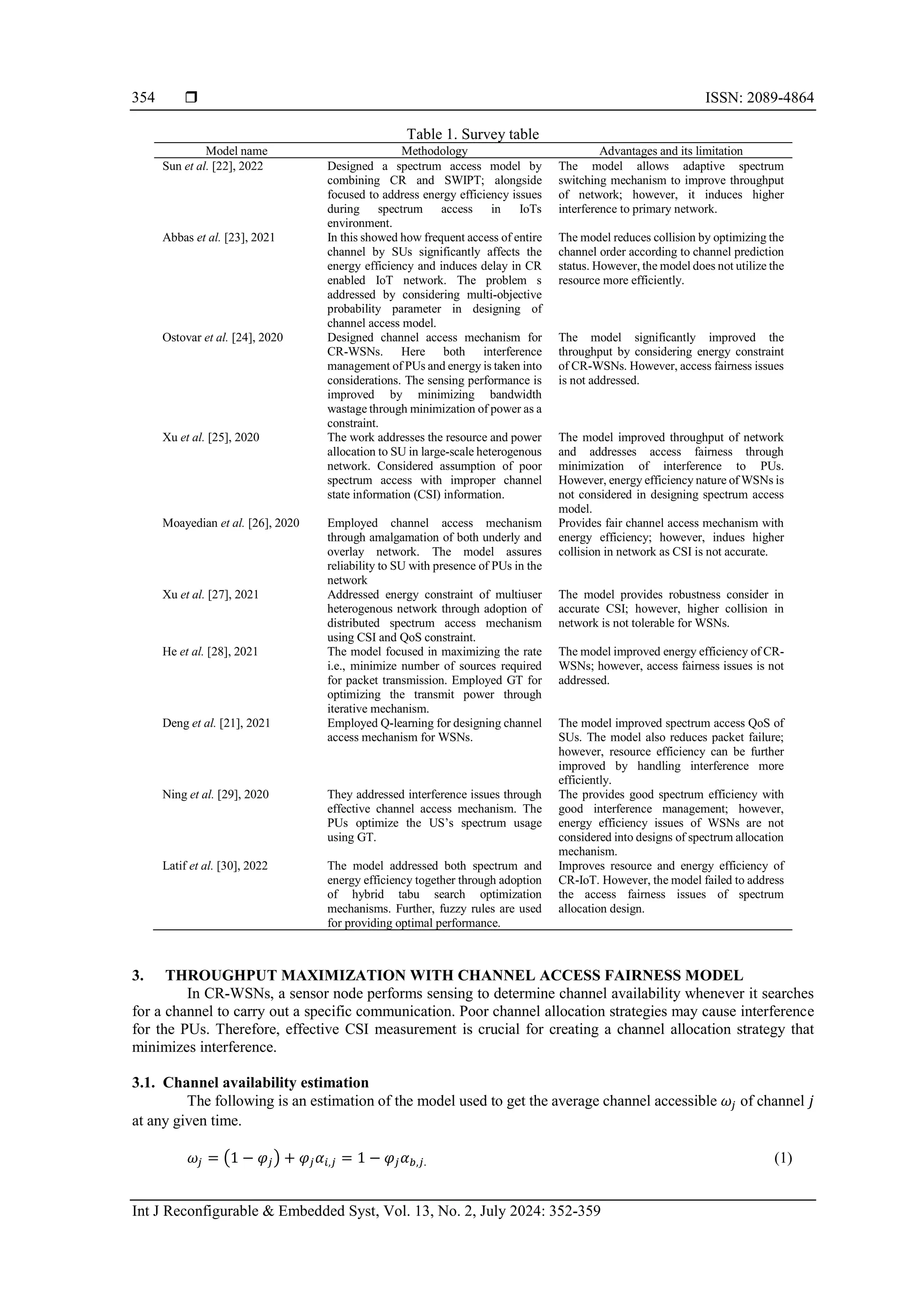 Channel access mechanism for maximizing throughput with fairness in wireless sensor networks | PDF
