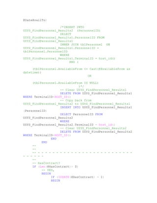 Seistech SQL code | RTF