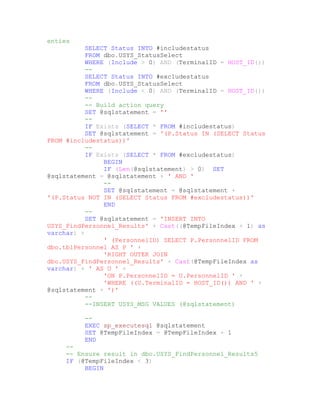 Seistech SQL code | RTF