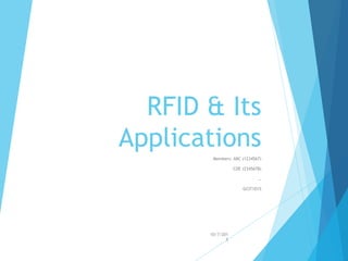 RFID Application | PPTX