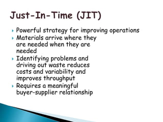 JIT and Lean Manufacturing | PPTX