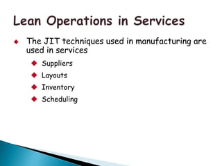 JIT and Lean Manufacturing | PPTX