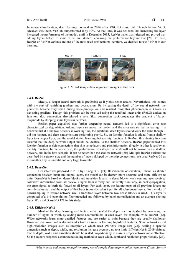 Vehicle Make And Model Recognition Using Mixed Sample Data Augmentation