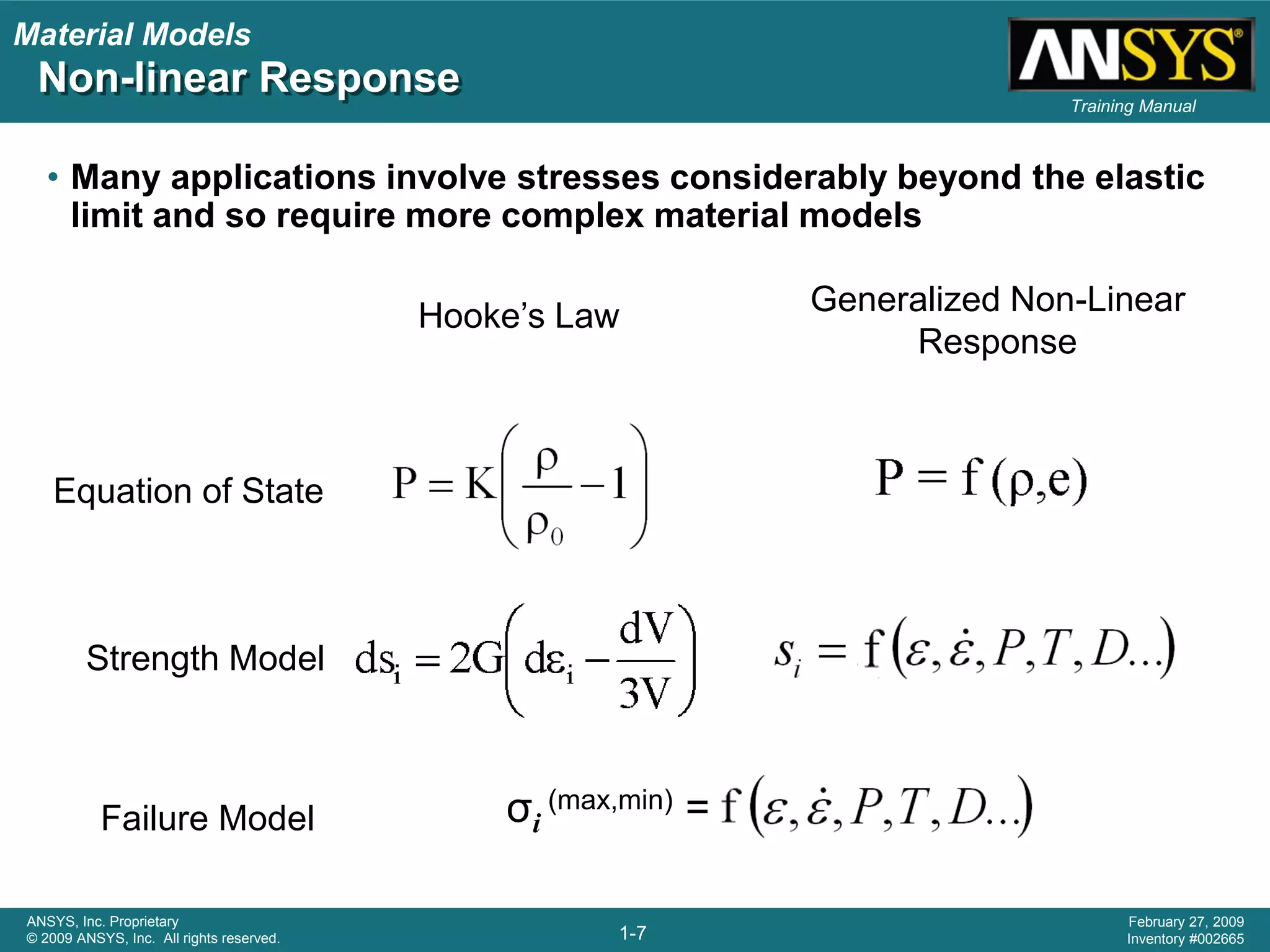 152222317 Explicit Dynamics Chapter 9 Material Models Ansyspdf 