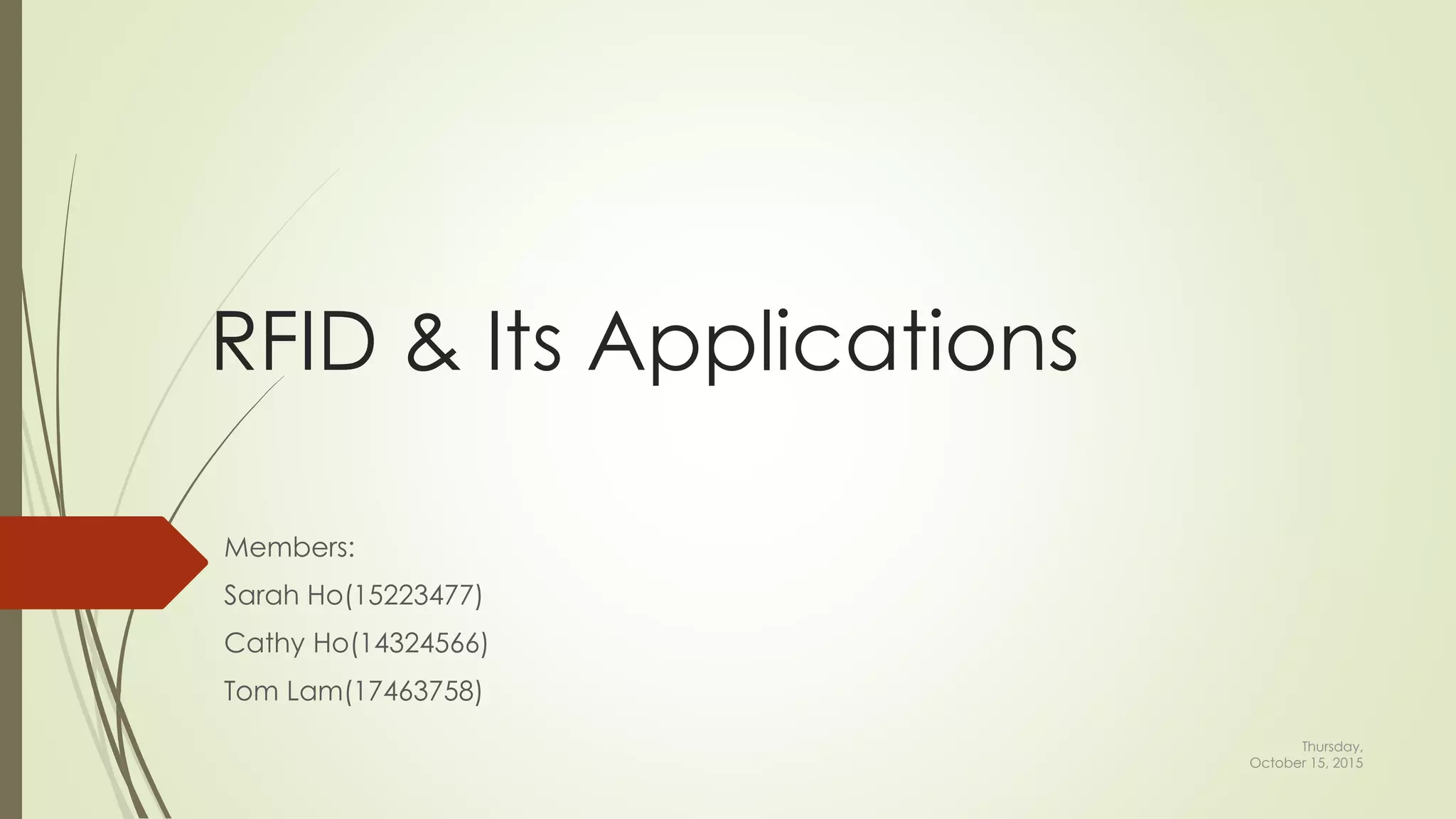 RFID APPLICATION | PPT