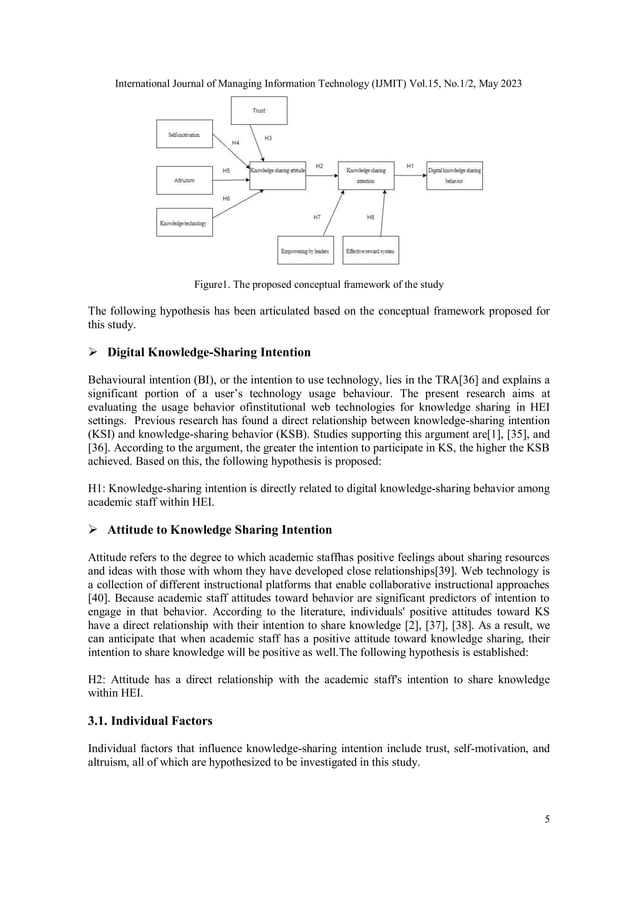 DESIGNING A FRAMEWORK FOR ENHANCING THE ONLINE KNOWLEDGE-SHARING BEHAVIOR OF ACADEMIC STAFF | PDF