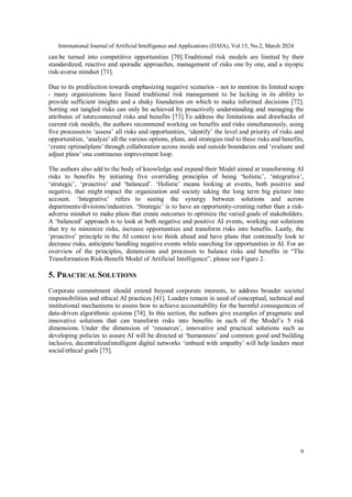 THE TRANSFORMATION RISK-BENEFIT MODEL OF ARTIFICIAL INTELLIGENCE ...