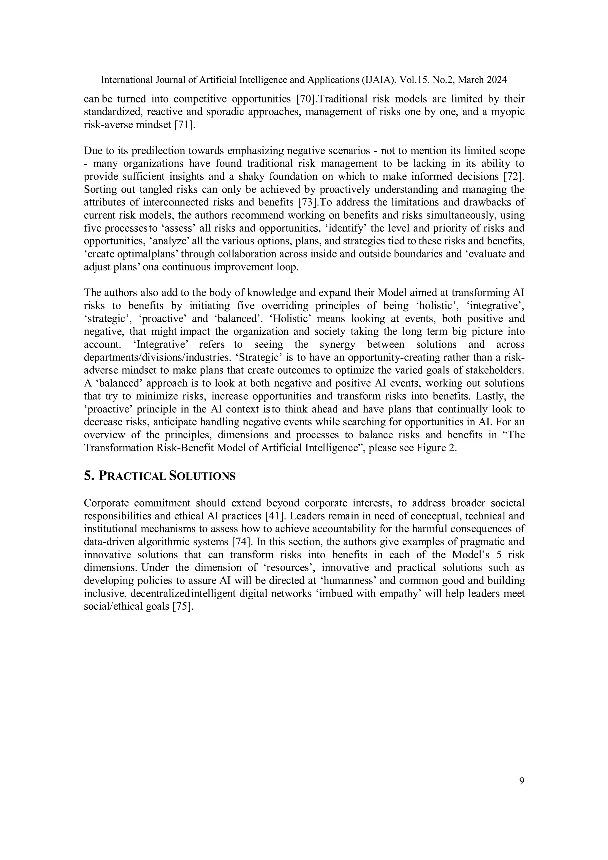 The Transformation Risk-Benefit Model of Artificial Intelligence: Balancing Risks and Benefits ...