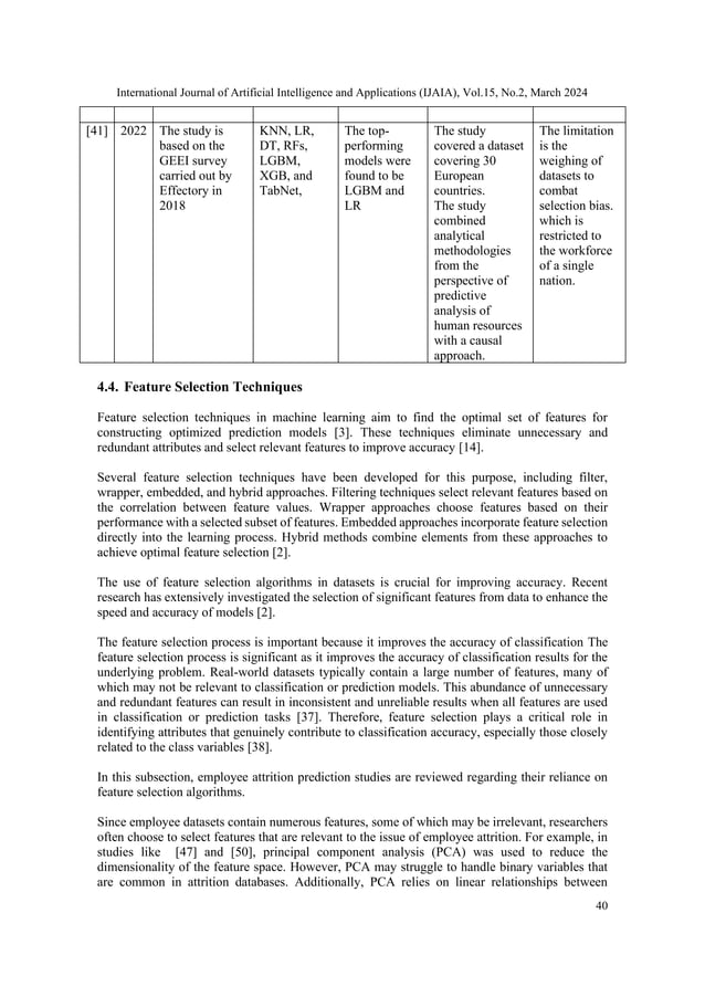 EMPLOYEE ATTRITION PREDICTION USING MACHINE LEARNING MODELS: A REVIEW PAPER | PDF | Human ...