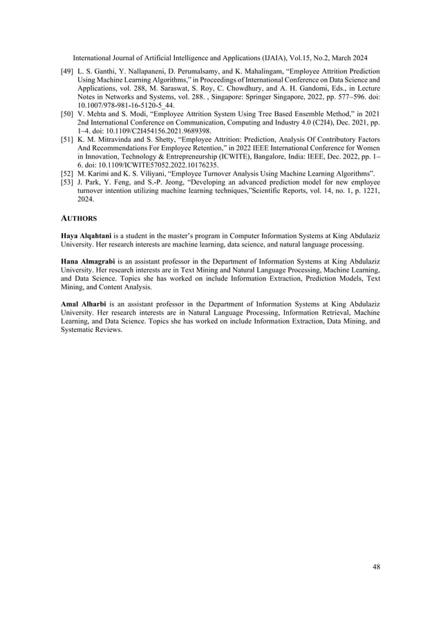 EMPLOYEE ATTRITION PREDICTION USING MACHINE LEARNING MODELS: A REVIEW PAPER | PDF | Human ...