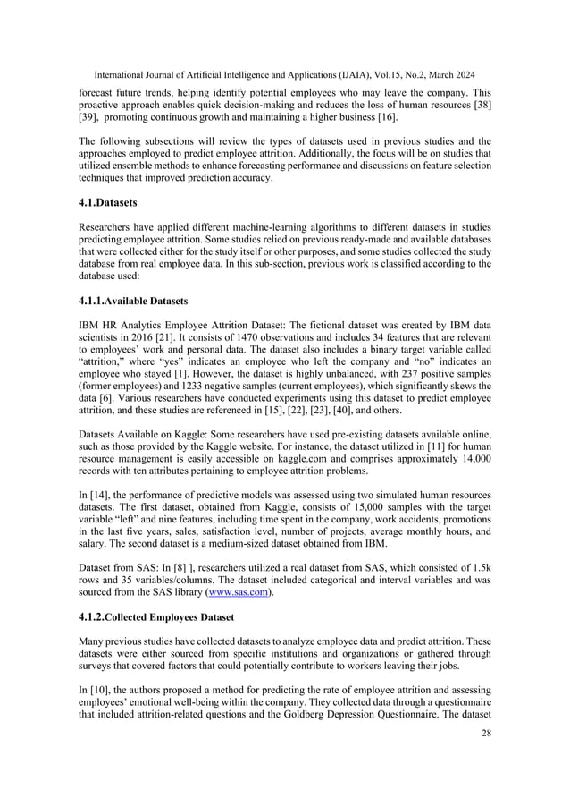 EMPLOYEE ATTRITION PREDICTION USING MACHINE LEARNING MODELS: A REVIEW ...