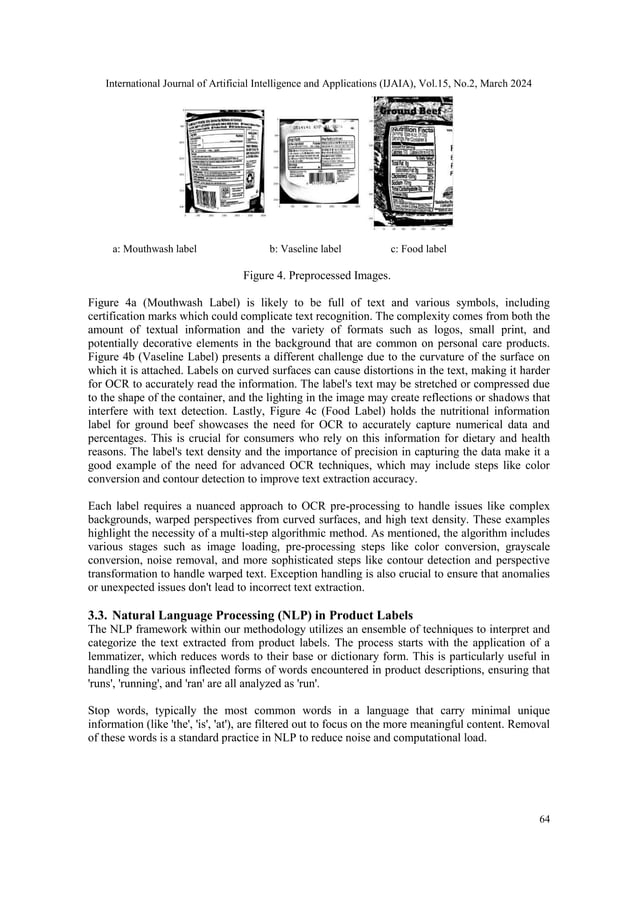 INFORMATION EXTRACTION FROM PRODUCT LABELS: A MACHINE VISION APPROACH | PDF