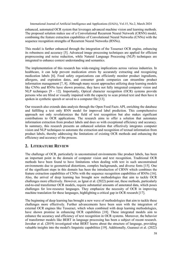 Information Extraction from Product Labels: A Machine Vision Approach | PDF