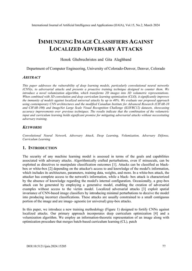 Immunizing Image Classifiers Against Localized Adversary Attacks | PDF