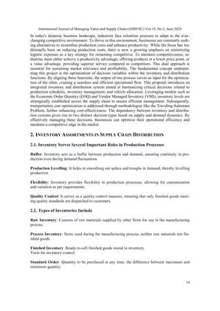 INTEGRATING INVENTORY MANAGEMENT AND DISTRIBUTION: A HOLISTIC SUPPLY ...