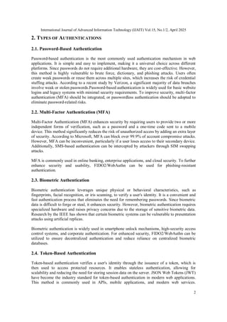 TYPES OF AUTHENTICATIONS IN WEB BASED FRONTEND | PDF