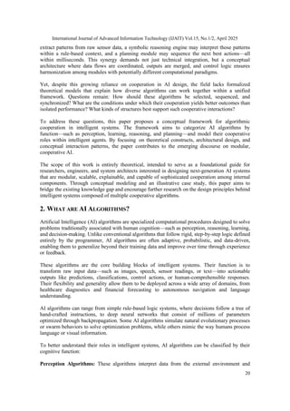 A CONCEPTUAL FRAMEWORK FOR THE COOPERATION OF AI ALGORITHMS IN INTELLIGENT SYSTEMS | PDF